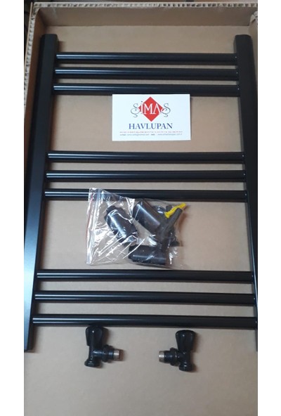 Şimaş Havlupan Şimaş 500X1000 Siyah Havlupan + 2 Adet Radyatör Vanası Mat Siyah Şimaş Havlupan Şimaş 500X1000 Siyah Havlupan + 2 Adet Radyatör Vanası Mat Siyah