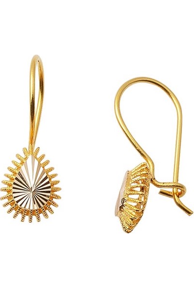 Damla 14 Ayar Altın Sarkıt Küpe