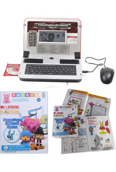 Sole Aktivite Dergisi ile Türkçe-Ingilizce Fonksiyonlu Çocuk Laptop'u-Eğitici Oyuncak Sole Aktivite Dergisi ile Türkçe-Ingilizce Fonksiyonlu Çocuk Laptop'u-Eğitici Oyuncak