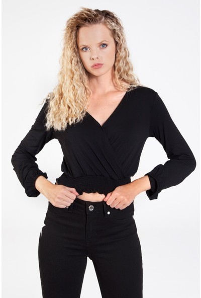 Bexy - Gipeli Siyah Bluz - 160389-1 Bexy - Gipeli Siyah Bluz - 160389-1