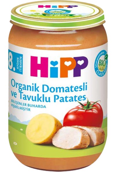 Hipp Hipp Organik Domatesli ve Tavuklu Patates 220GR Hipp Hipp Organik Domatesli ve Tavuklu Patates 220GR
