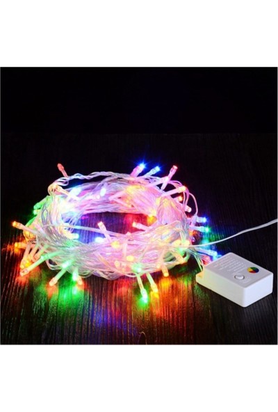 Pazariz 10 mt 100 LED Işık Renkli Noel Yılbaşı Agaç Süsleme LED Süs 9 Fon Pazariz 10 mt 100 LED Işık Renkli Noel Yılbaşı Agaç Süsleme LED Süs 9 Fon