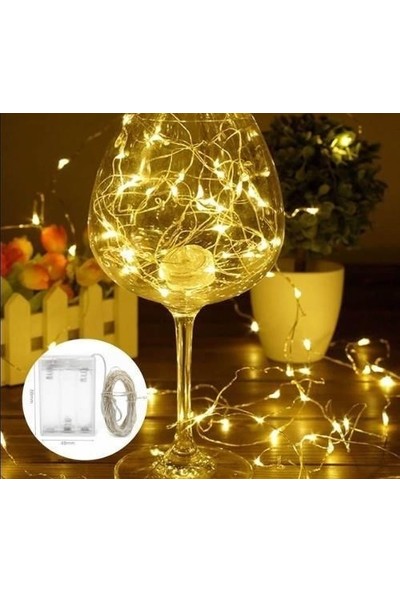 Pazariz 3 Metre Pilli Peri LED Ince Tel Pilli Gün Işığı Pazariz 3 Metre Pilli Peri LED Ince Tel Pilli Gün Işığı