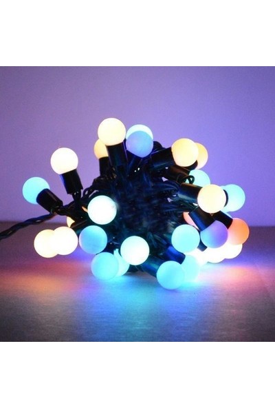 Pazariz Karışık Renkli 50 Ampullü Yılbaşı Top LED Işık 4.5 Metre Pazariz Karışık Renkli 50 Ampullü Yılbaşı Top LED Işık 4.5 Metre