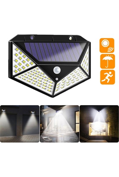 Pazariz Zauss 100 LED Solar Pır Hareket Sensörlü Su Geçirmez Duvar Bahçe Lambası IP65 Pazariz Zauss 100 LED Solar Pır Hareket Sensörlü Su Geçirmez Duvar Bahçe Lambası IP65