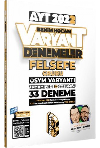Benim Hocam Yayınları 2022 AYT Felsefe Tamamı Video Çözümlü 33 Deneme Sınavı Benim Hocam Yayınları 2022 AYT Felsefe Tamamı Video Çözümlü 33 Deneme Sınavı