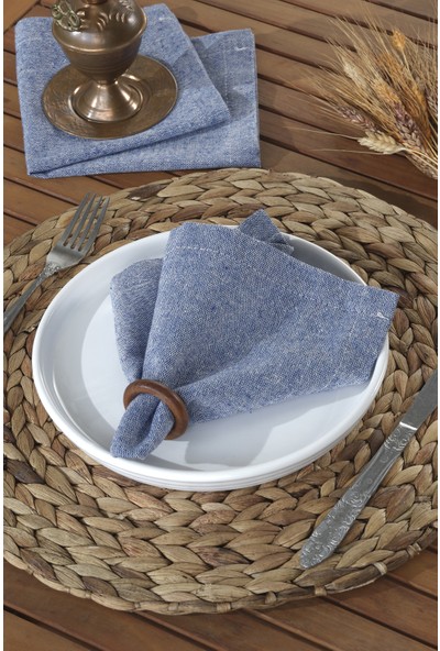 Wellstil 2'li Düz Renkli Keten Peçete 30X30 Wellstil 2'li Düz Renkli Keten Peçete 30X30