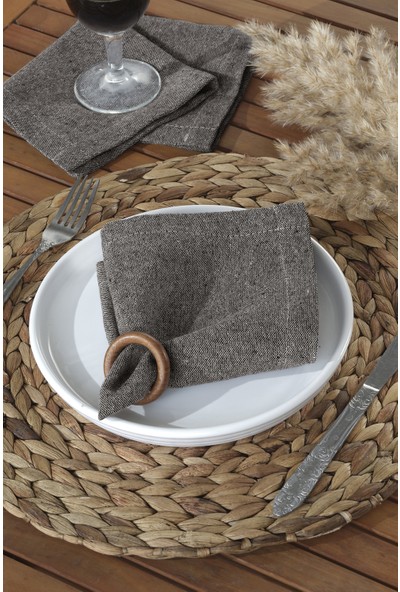 Wellstil 8'li Düz Renkli Keten Peçete 30X30 Wellstil 8'li Düz Renkli Keten Peçete 30X30