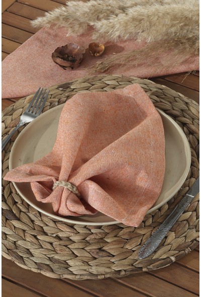 Wellstil 8'li Düz Renkli Keten Peçete 30X30 Wellstil 8'li Düz Renkli Keten Peçete 30X30