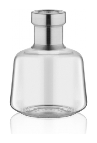 Cam Vazo Şeffaf Metal Dekorlu 14*10 cm Cam Vazo Şeffaf Metal Dekorlu 14*10 cm