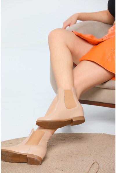 Bej Kadın Gizli Ökçe Bot P-034251