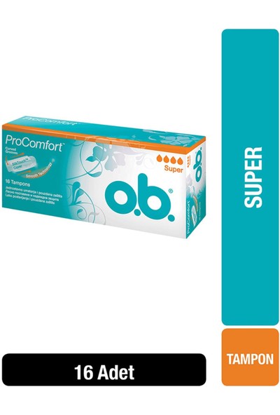 EKS Ticaret Ob Tampon Pro Comfort Super 16 Adet EKS Ticaret Ob Tampon Pro Comfort Super 16 Adet