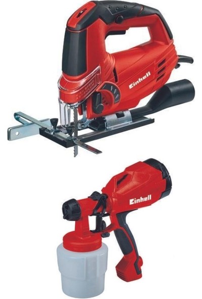 Einhell Tc-Js 85 620W Taşıma Çantalı Dekupaj Tc-Sy 400 P Sprey Boya Tabancası Usta Seti Einhell Tc-Js 85 620W Taşıma Çantalı Dekupaj Tc-Sy 400 P Sprey Boya Tabancası Usta Seti
