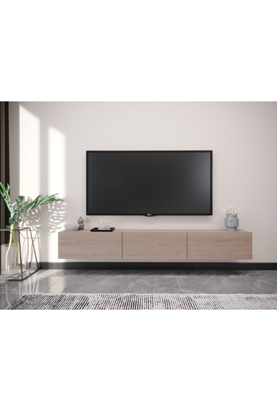 3 Kapaklı Çok Amaçlı Ahşap Tv Ünitesi