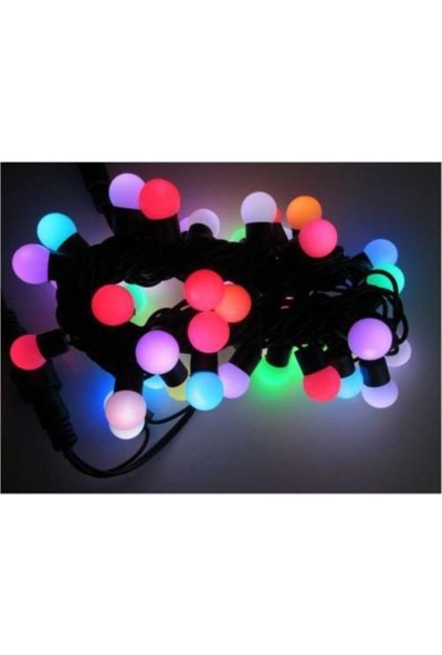 Pazariz Dekoratif Renkli LED Işıklı Toplar Kablolu Yanıp Sönen 28 LED Top