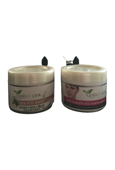 Umut Şifa Eşşek Sütlü Krem 100ML+AKNE ve Sivilce Karşıtı Krem 2 Liset Umut Şifa Eşşek Sütlü Krem 100ML+AKNE ve Sivilce Karşıtı Krem 2 Liset