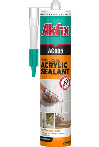 Akfix Akfi x AC605 Boyanabilir Akrilik Mastik 500 gr Beyaz Akfix Akfi x AC605 Boyanabilir Akrilik Mastik 500 gr Beyaz