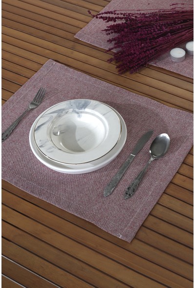 Wellstil 4'lü Düz Renkli Keten Amerikan Servisi 35X45 Wellstil 4'lü Düz Renkli Keten Amerikan Servisi 35X45