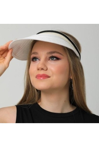 Vizör Hasır Şapka, Plaj Deniz Şapkası, Siperlik Şapka