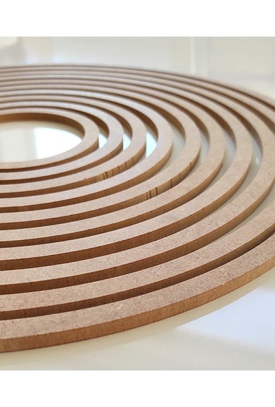 Dekolobi 10 Lu Mdf Kasnak Düş Kapanı Makrome Halkası Boyanabilir 6 mm