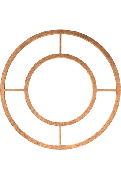 Dekolobi Ham Mdf Geçişli Makrome Kasnak 30 cm 6 mm