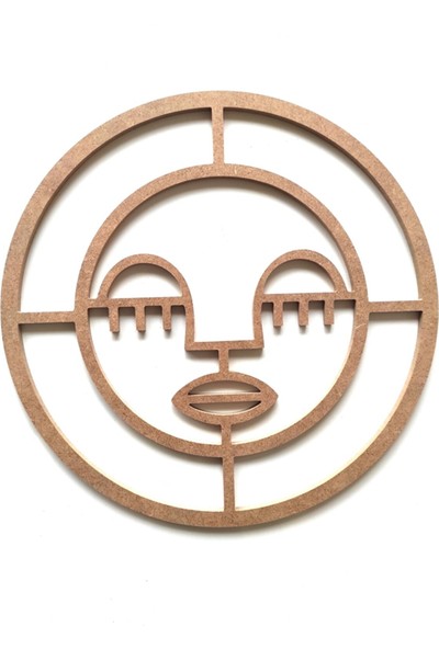 Dekolobi Kadın Figür Bohem Kasnak 30 cm Ham Mdf