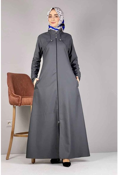 Moda Twins Bolero Görünümlü Ferace Antrasit Moda Twins Bolero Görünümlü Ferace Antrasit