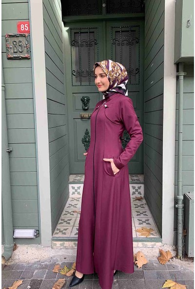 Moda Twins Bolero Görünümlü Ferace Mürdüm Moda Twins Bolero Görünümlü Ferace Mürdüm