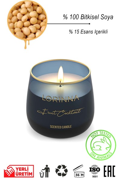 Lorinna Paris Meyve Kokteyli Kokulu Mum 160 Gr.(Fruit Cocktail) Lorinna Paris Meyve Kokteyli Kokulu Mum 160 Gr.(Fruit Cocktail)