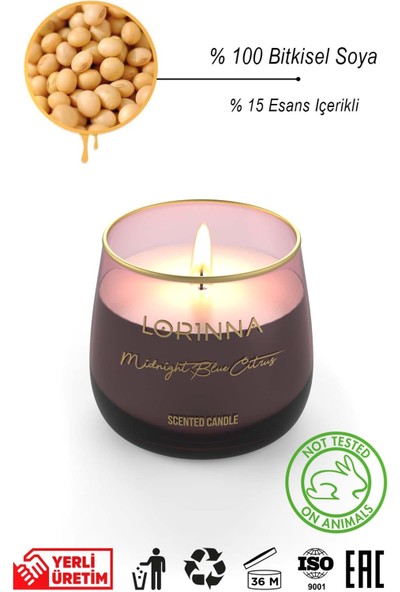 Lorinna Paris Gece Mavisi Narenciye Kokulu Mum 160 Gr.(Midnight Blue Citrus) Lorinna Paris Gece Mavisi Narenciye Kokulu Mum 160 Gr.(Midnight Blue Citrus)
