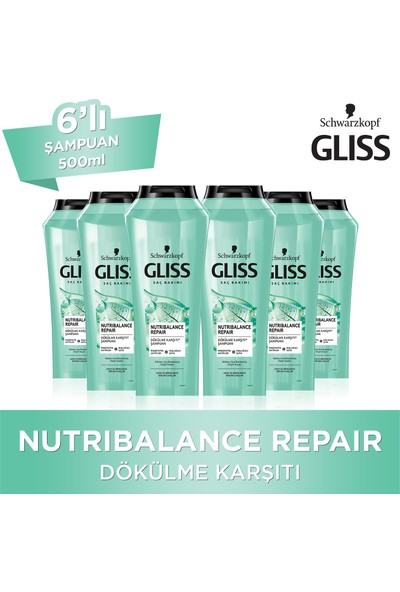 Gliss Nutribalance Şampuan 500 Ml X6 Adet