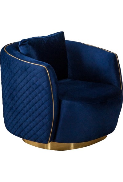 Dekorew Soho Lacivert Berjer-Tekli Koltuk