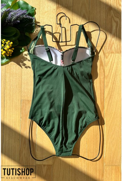 Pierre Cardin Askılı Önü Büzgülü Mayo Desenli 227131