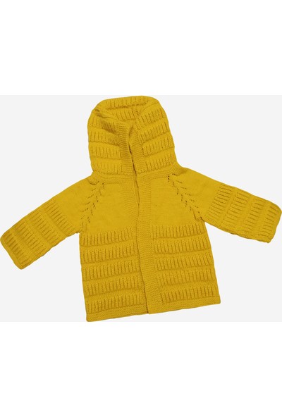Berat Express Kapşonlu Bebek Kazağı Sarı Renk