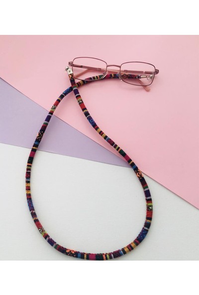 T-Light Karışık Renkli Dokuma El Yapımı Gözlük Ipi - Askısı
