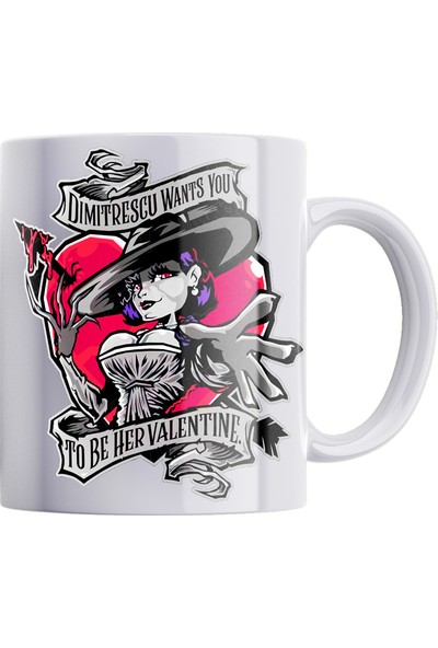 Remonz Resident Evil Lady Dimitrescu Çift Baskılı Porselen Kupa Remonz Resident Evil Lady Dimitrescu Çift Baskılı Porselen Kupa