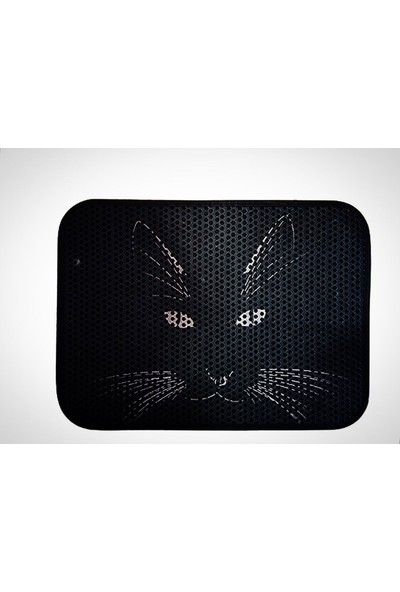 Umi Pet Desenli Elekli Kedi Tuvaleti Önü Paspası, Kum Toplayıcı, Yıkanabilir, 60 x 45 cm