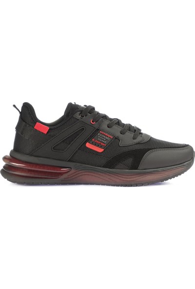 Slazenger SA12RE533-506 Zend Slazenger Erkek Spor Ayakkabı Siyah-Kırmızı