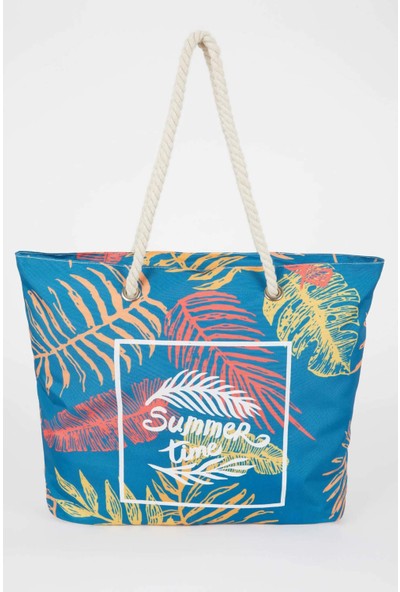 DeFacto Kadın Desenli Plaj Çantası X7816AZNS