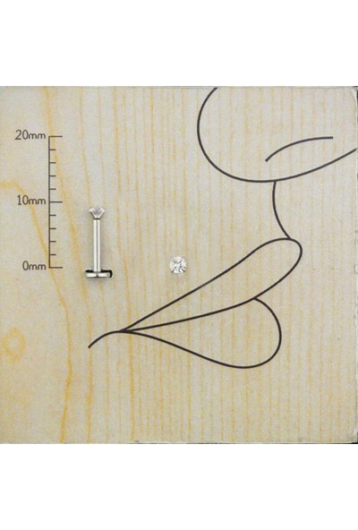 Family Store 2,5mm Zirkon Taşlı Cerrahi Çelik Dudak Piercing Family Store 2,5mm Zirkon Taşlı Cerrahi Çelik Dudak Piercing