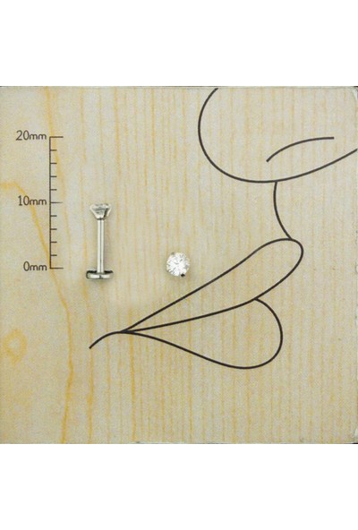 Family Store 3,5mm Zirkon Taşlı Cerrahi Çelik Dudak Piercing Family Store 3,5mm Zirkon Taşlı Cerrahi Çelik Dudak Piercing