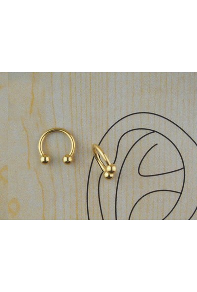 Family Store 8mm Gold Halka Piercing (Top:3mm)