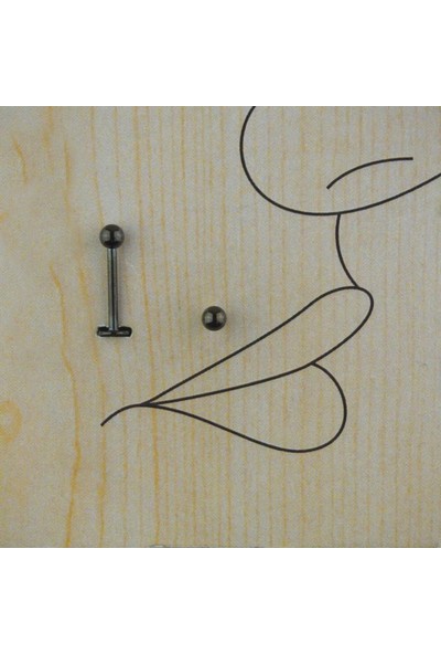 Family Store 10MM Siyah Dudak Piercing (Top:3mm) Family Store 10MM Siyah Dudak Piercing (Top:3mm)