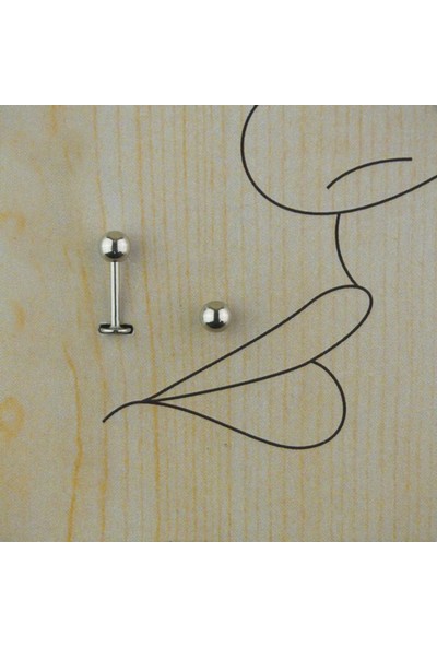 Family Store 10MM Çelik Dudak Piercing (Top:4mm) Family Store 10MM Çelik Dudak Piercing (Top:4mm)