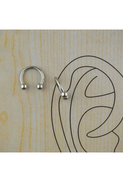 Family Store 8mm Çelik Halka Piercing (Top:3mm)