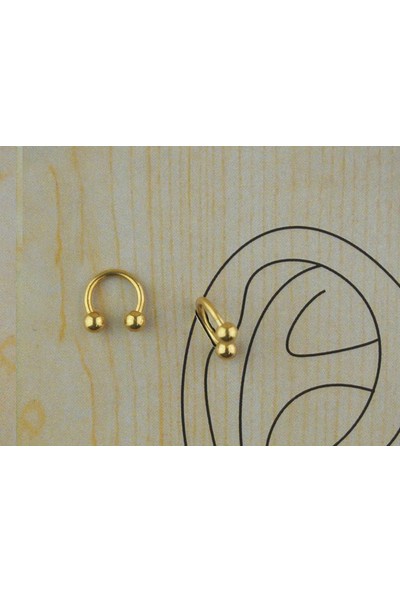 Family Store 6mm Gold Halka Piercing (Top:3mm)