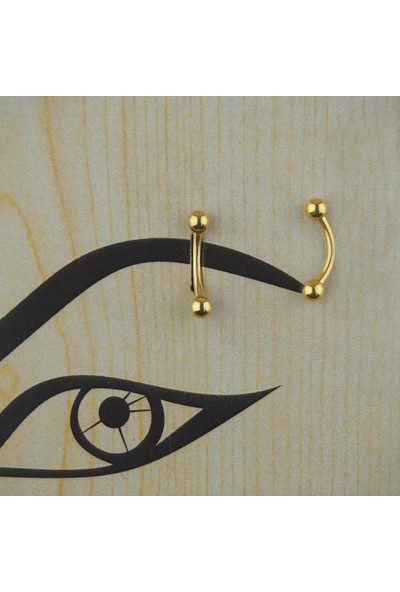 Family Store 8mm Cerrahi Çelik Gold Kaş Piercing Family Store 8mm Cerrahi Çelik Gold Kaş Piercing