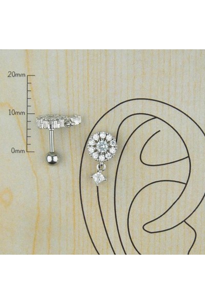 Family Store Zirkon Lock Gümüş Kıkırdak Piercing Family Store Zirkon Lock Gümüş Kıkırdak Piercing