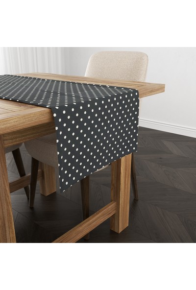 Siyah Puantiye Desenli