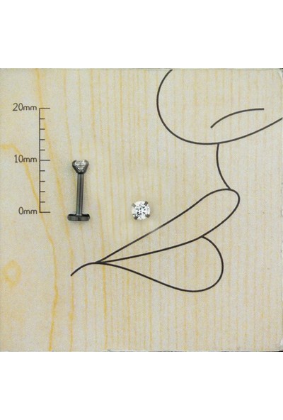 Family Store 3,5mm Zirkon Taşlı Cerrahi Çelik Dudak Piercing Family Store 3,5mm Zirkon Taşlı Cerrahi Çelik Dudak Piercing